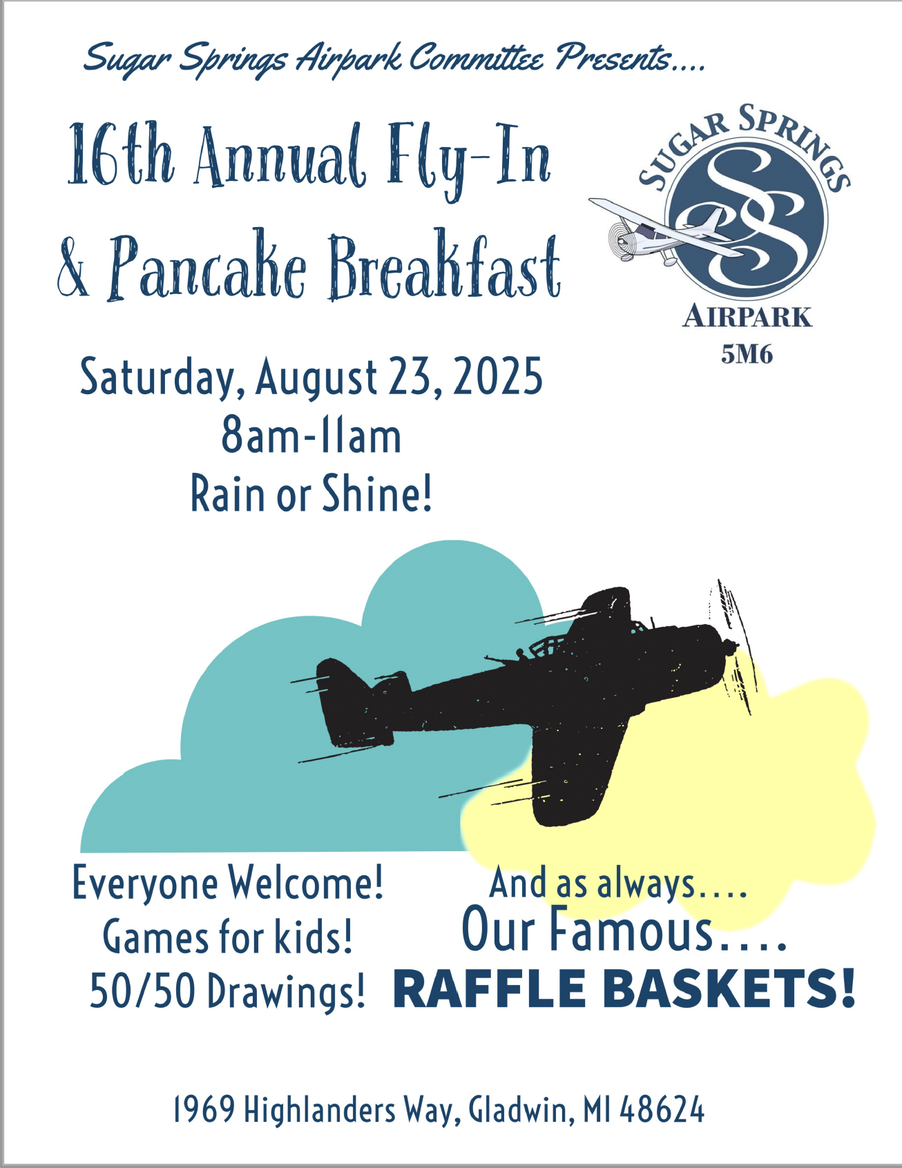 2025 Fly-In Pancake Breakfast | Sugar Springs Airpark